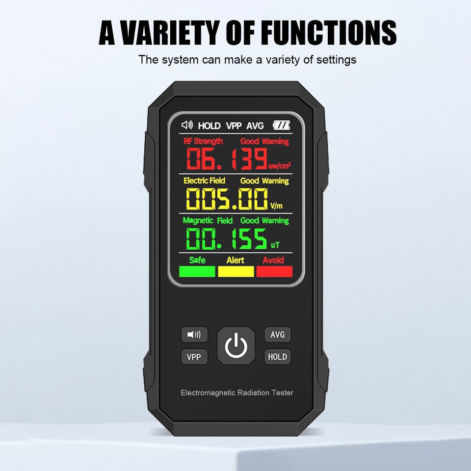 Digital EMF Meter Electromagnetic Field Radiation Detector LCD Geiger ...