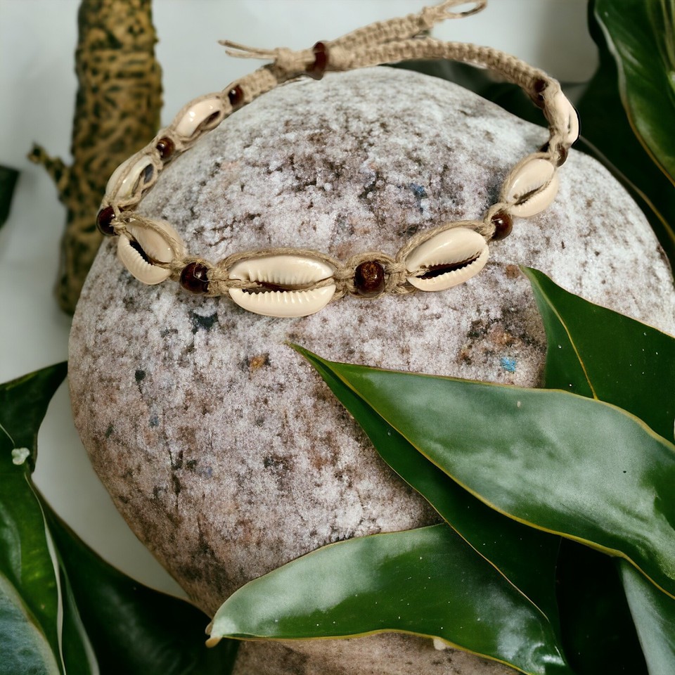 Custom Cowrie Shell Hemp Necklace – Earthy Boho Beachwear | eBay