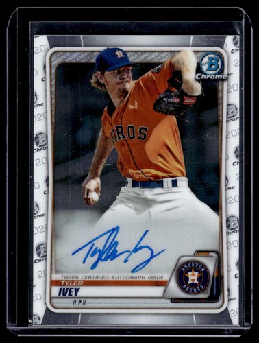 TYLER IVEY 2020 BOWMAN CHROME ON CARD AUTOGRAPH HOUSTON ASTROS AUTO | eBay