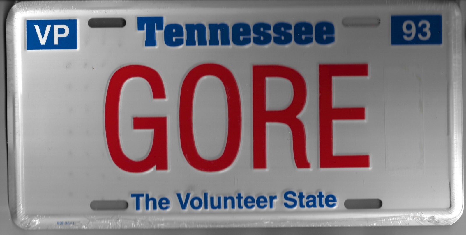 1993 Al Gore Tennessee Vice President (For Bill Clinton) License Plate ...