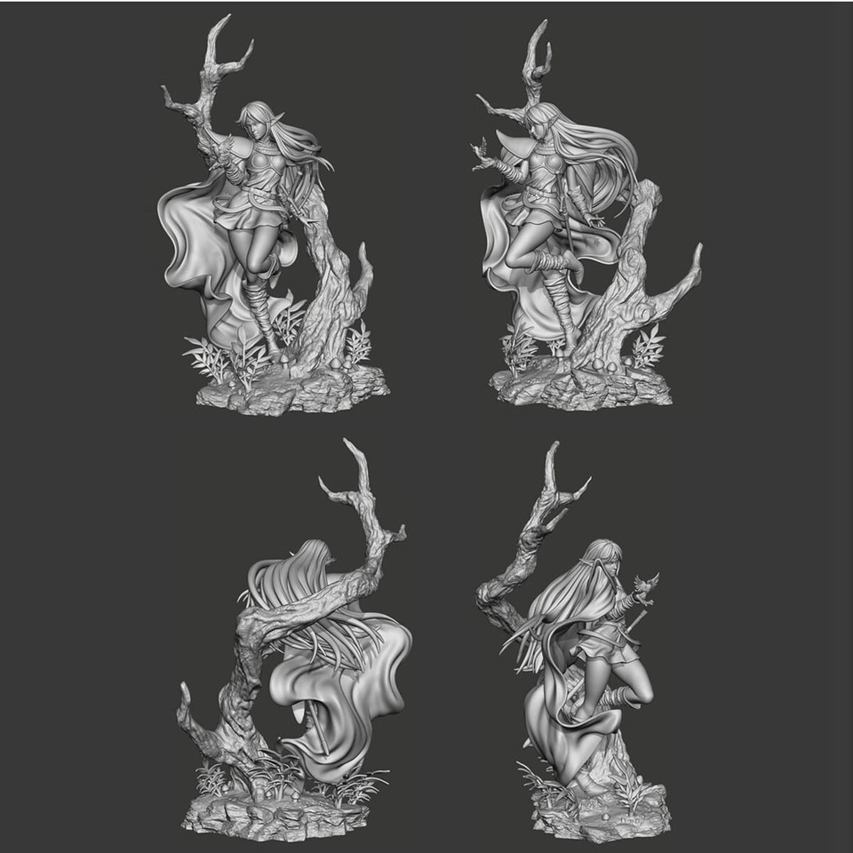 DEEDLIT Unassembled Unpainted 3D Printing Resin Model Kits Garage Kits ...