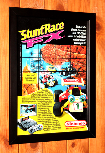 1994 Stunt Race FX Nintendo SNES Vintage mini Promo Poster / Ad Page ...