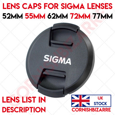LENS CAP FOR SIGMA 52mm 55mm 58mm 62mm 82mm FILTER THREAD LENS LIST IN ...