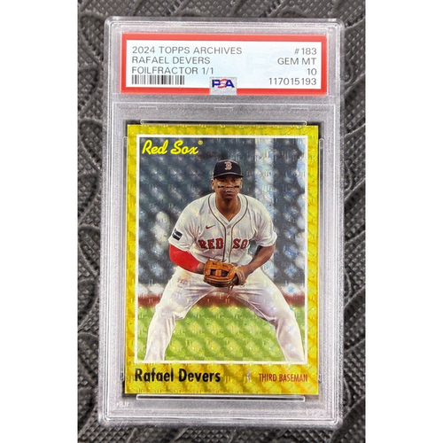 2024 Topps Archives Rafael Devers Foilfractor 1/1 PSA 10 Gem Mint #183 ...