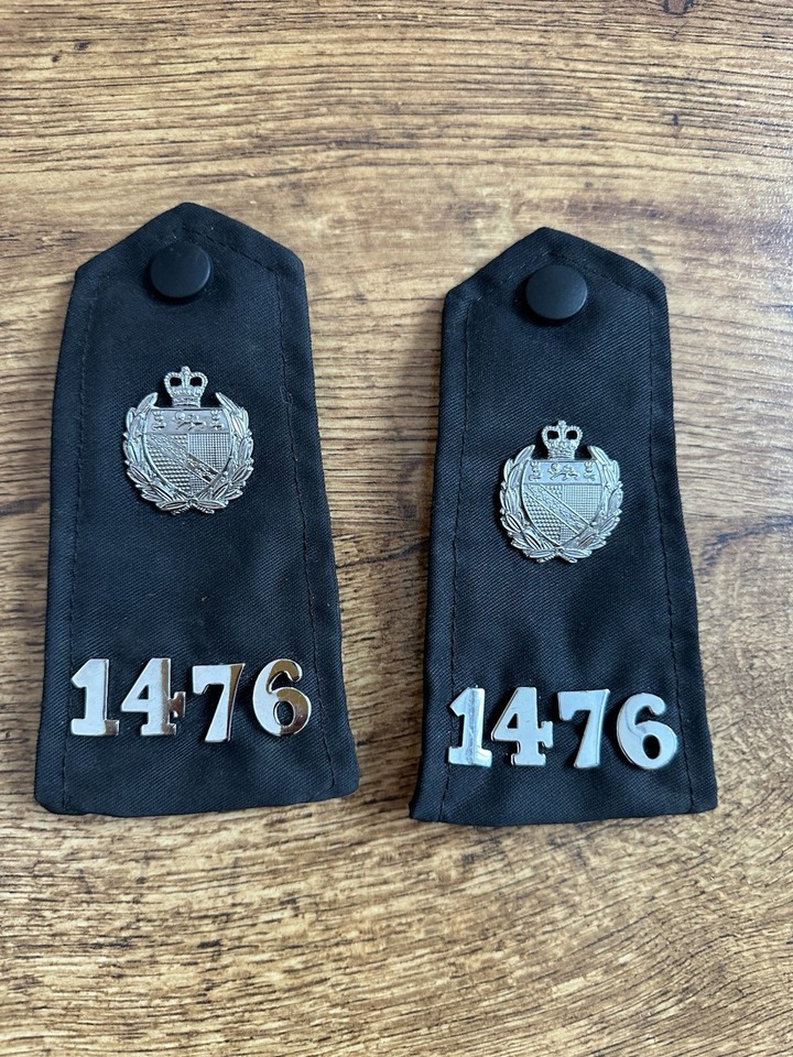 Norfolk Police Epaulettes Set, Chrome Numbers & Badge Obsolete ...