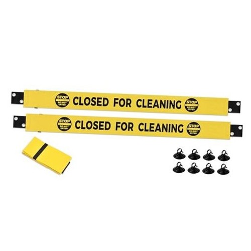 Restroom Closed Sign - Magnetic, Nylon Bathroom Banner, Close Cleaning ...