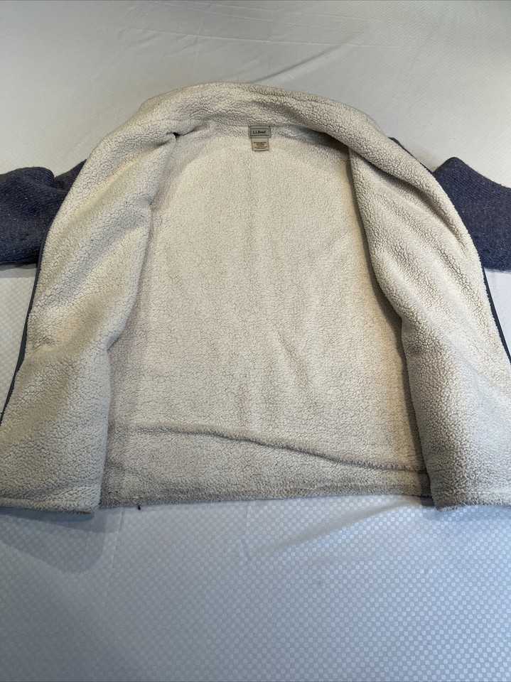 LL Bean Women's Size L-Reg Lambswool Zip Up Light Blue Jacket/Sweater ...