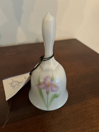Fenton Glass Hand Painted Iris Bell 6 1/2” | eBay