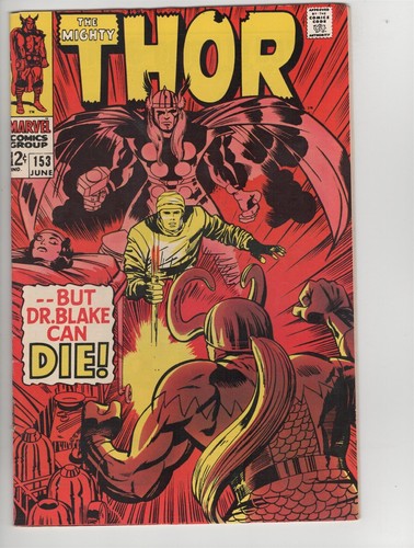 Thor #153 FN+ Jack Kirby Vince Colletta Loki Odin Balder Sif Warriors ...