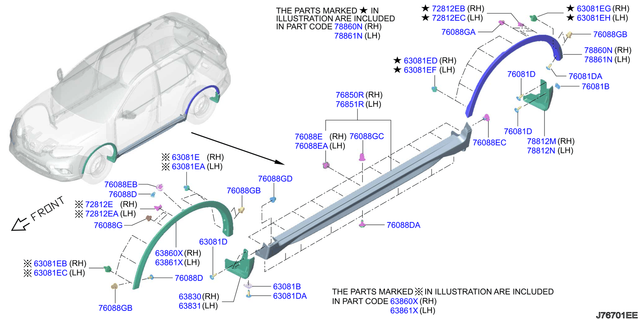 788614CE0A Genuine Nissan Fillet MLDG LH 78861-4ce0a for sale online | eBay