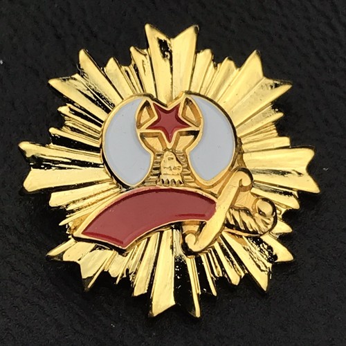 Kem Temple Shriners Gold Tone Masonic Masons Pin Enamel Sabre | eBay