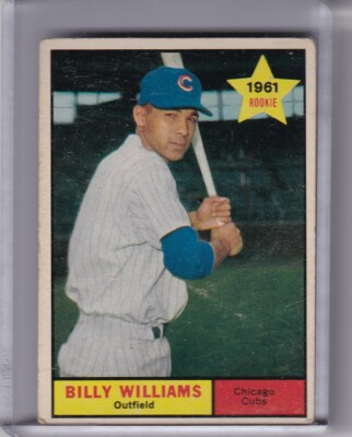 1961 TOPPS #141 BILLY WILLIAMS ROOKIE RC CHICAGO CUBS HOF 4132B | eBay