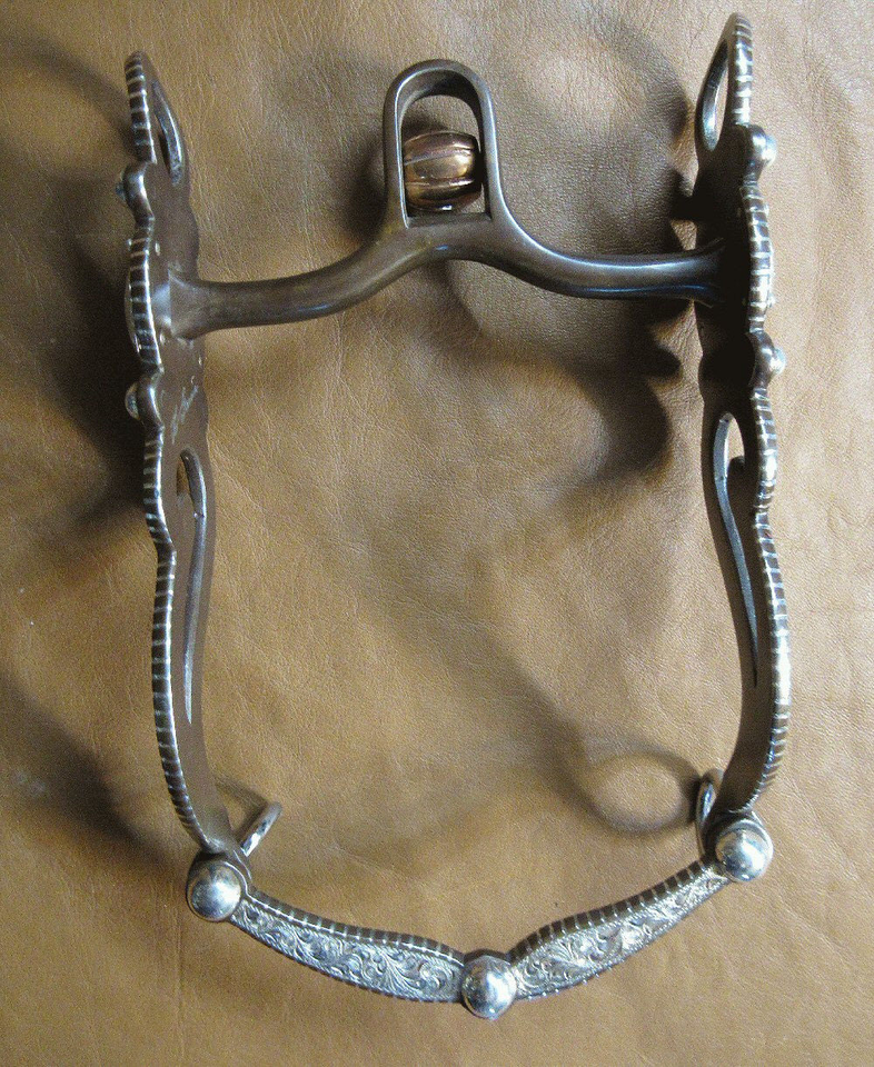 E Garcia Silver Bit Concho With Inlays San Juaquin No Hood Mouth Brown ...