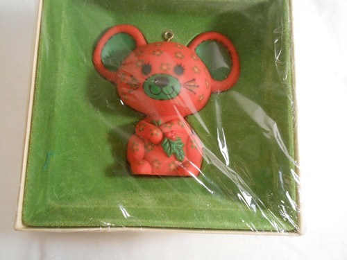 Vintage Hallmark 1978 CALICO MOUSE 3 1/2" Ornament in Original Box HONG ...