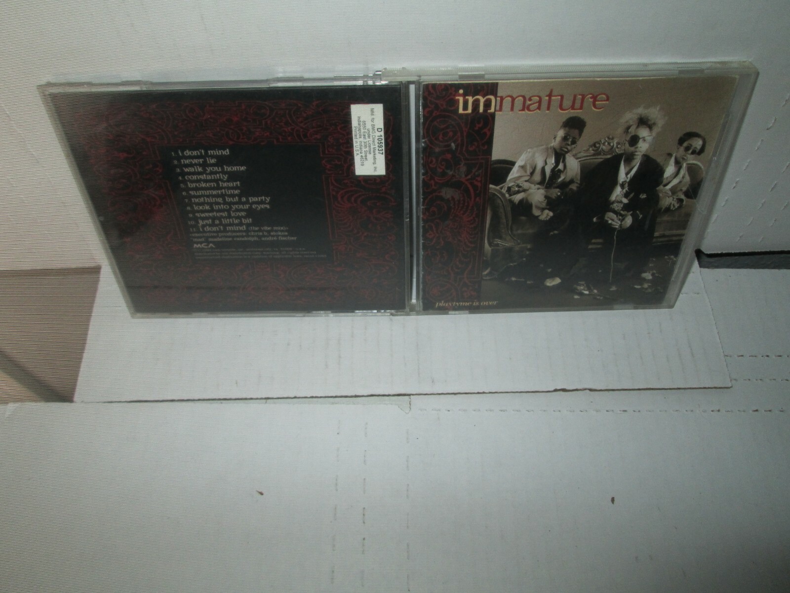 IMMATURE - PLAYTYME IS OVER 1994 Hip-Hop R&B cd MCA 11 Songs 1994 ...