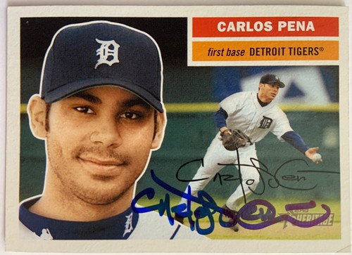 Carlos Pena Detroit Tigers Signed Autographed 2005 Topps Heritage Card ...