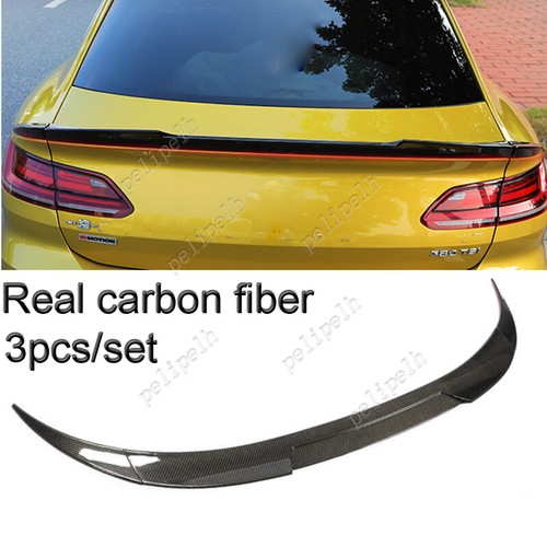 For VW Arteon 2019-2021 Real carbon fiber Rear Tail Trunk Spoiler Wing ...