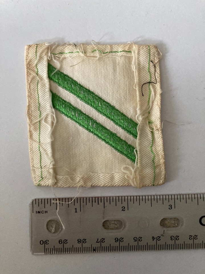 Authentic WWII US Navy USN Hash Marks Patch Green on White | eBay