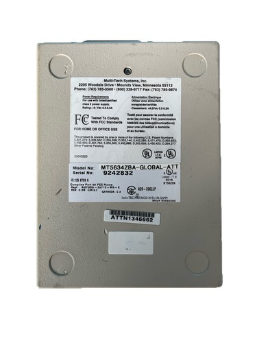 MultiTech MultiModem V.92 DATA/FAX MODEM 56K MODEL# MT5634ZBA | eBay