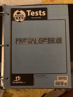 Bob Jones BJU Pre-Algebra 2nd Edition Teacher Test Answer Key | eBay