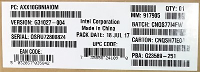 Intel AXX10GBNIAIOM Dual Port 82599EB 10GbE I/O Module NEW OPEN BOX | eBay