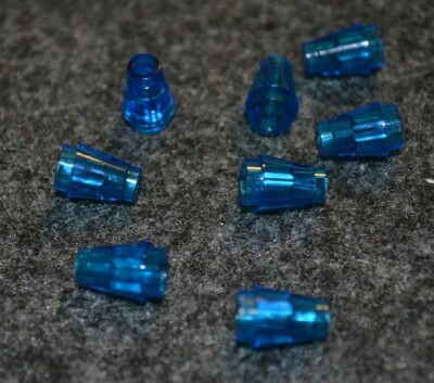 (8) 1x1 Translucent Dark Blue Cone Bricks ~ Lego ~ NEW ~ | eBay