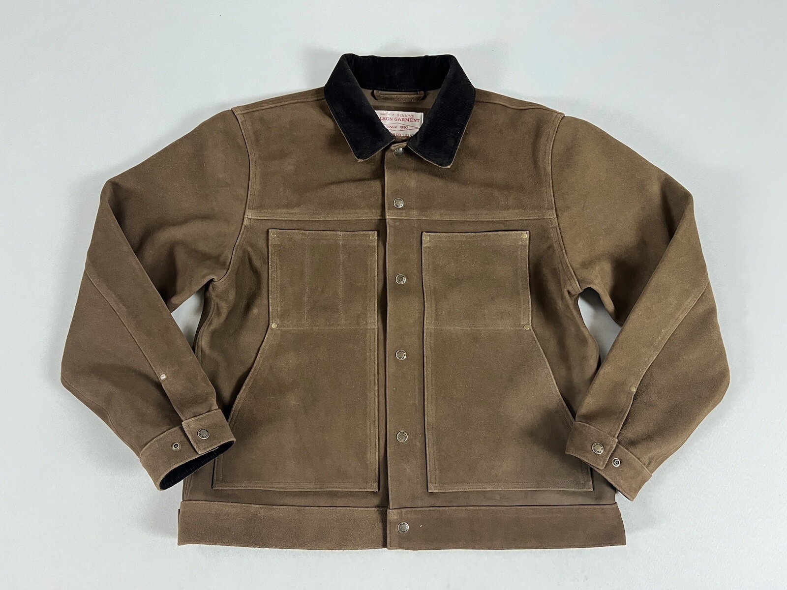 FILSON ROUGHOUT LEATHER SHORT CRUISER JACKET DARK SEPIA XL NWT | eBay