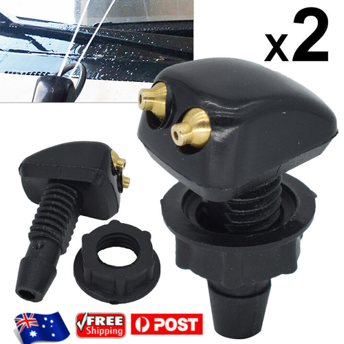 2pcs Car Front Windscreen Sprayer Washer Wiper Nozzles Window Spray Jet ...