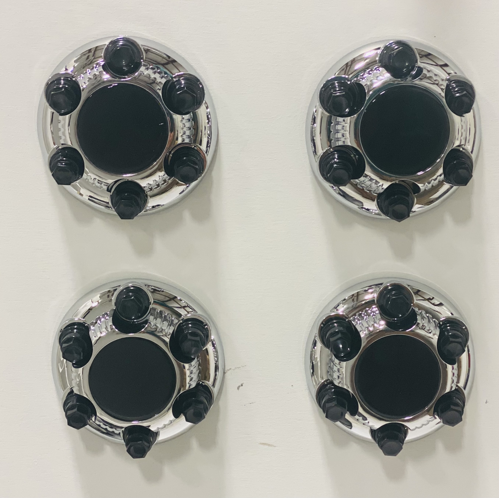 Set Of Four 6 Lug Chrome Center Caps For Chevy And GMC Trucks 16" And ...