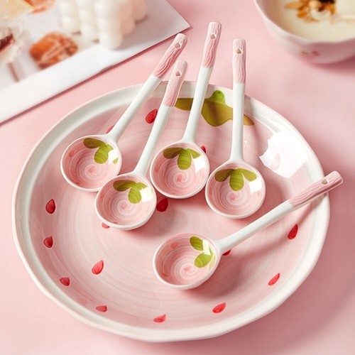 Ceramics Strawberry Spoon High-quality Cooking Spoon Long Handled Spoon ...