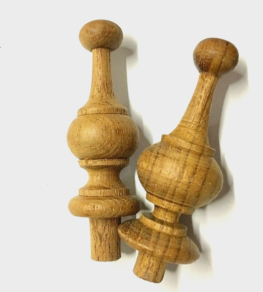 4Pcs Wooden Teak finials Antique Clock Furniture home decor Vintage DIY ...