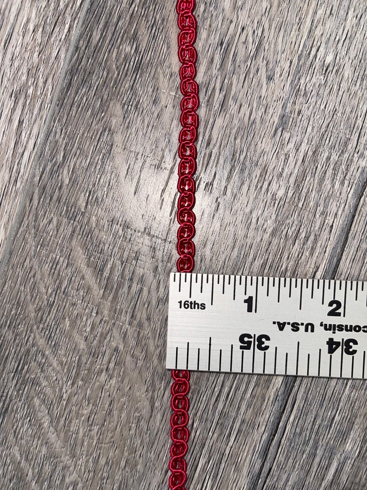 5 yards cherry red swirl gimp sewing upholstery trim 1/8" wide | eBay