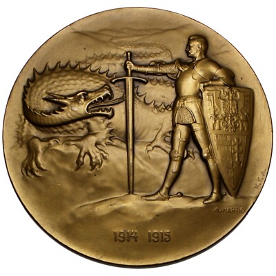 AUSTRIA Franz Conrad von Hötzendorf 1915 bronze Medal / By Arnold ...