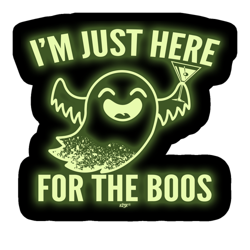 2 x Large Car Stickers - im just here for the boos Decal Bumper Laptop ...