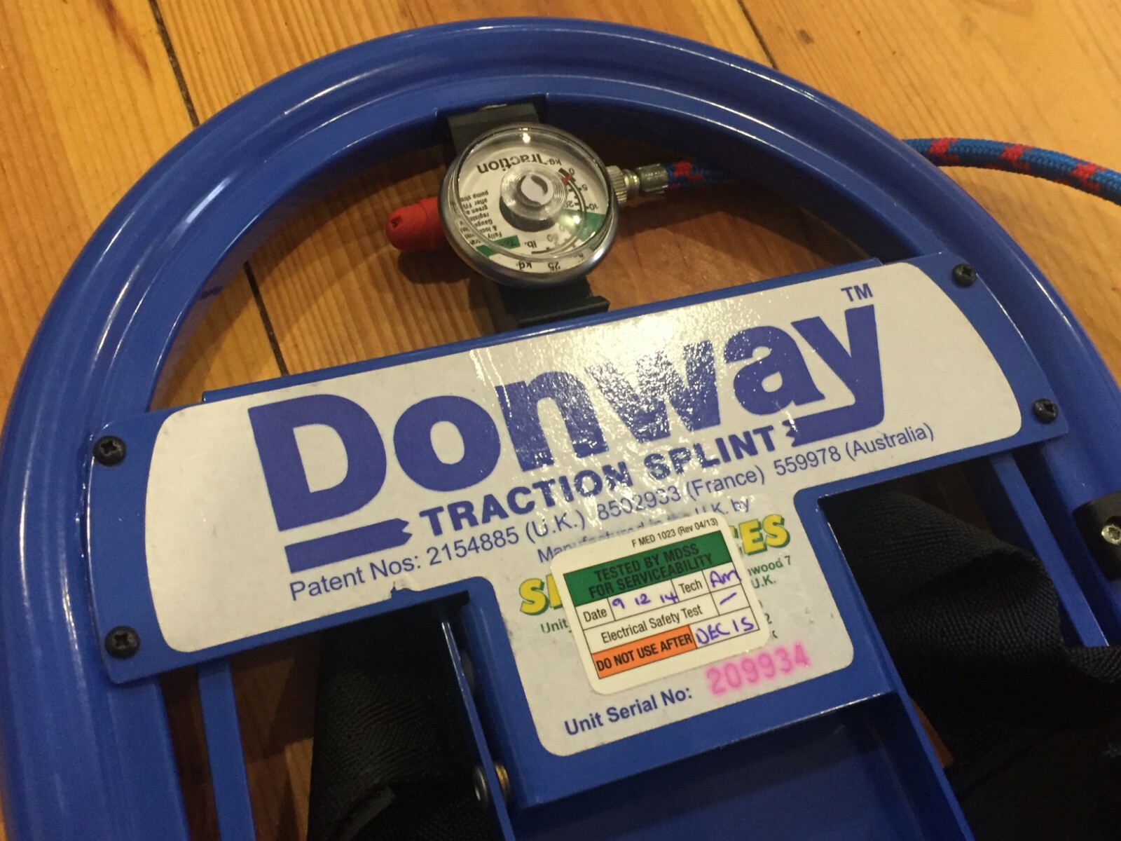 Donway Adult Traction Splint Pneumatic traction splint for leg injuries ...