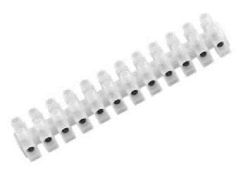 Clipsal BLUE POINT CONNECTOR STRIP 117x20x16mm 10A 12-Terminals, White ...