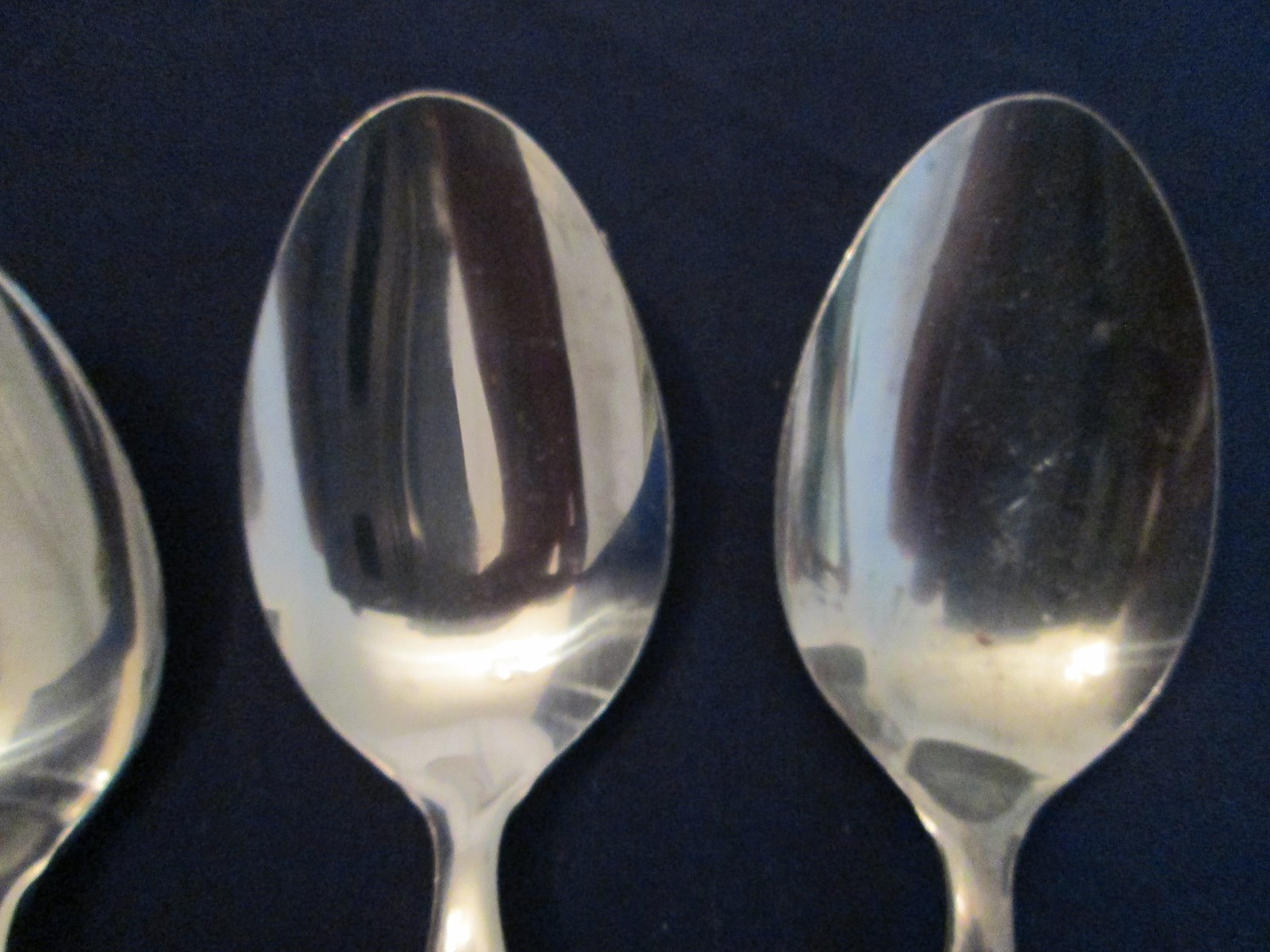 SET 4 SOUP or PLACE SPOONS! Vintage NATIONAL stainless: NST27 pattern ...