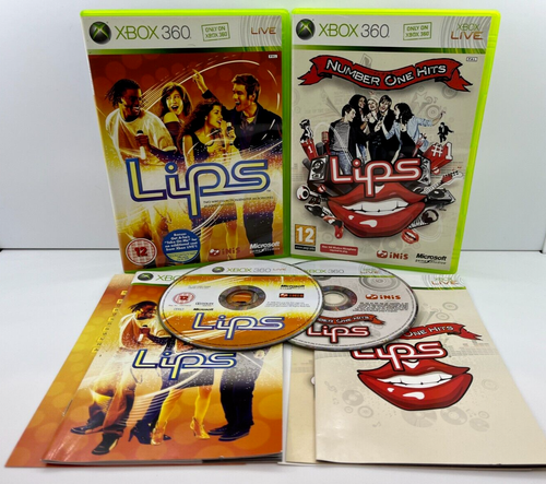Lips + Lips Number One Hits Microphone Games Bundle - Xbox 360 - VGC ...