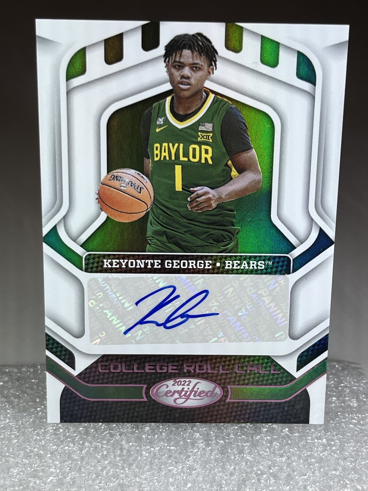 Keyonte George 2022 Panini Chronicles Roll Call Autographs Pink RC ...