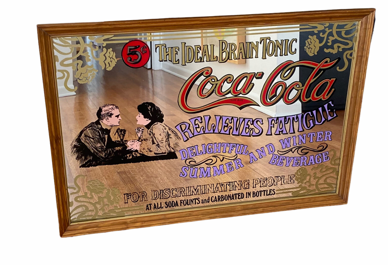 Vintage Coca Cola mirror sign wall mirror 37 w x 25 h | eBay