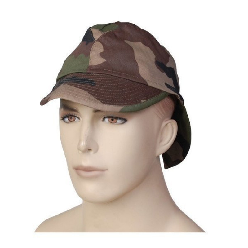 NEW French Army Military CCE Camouflage Field Cap Hat w Neck Protector ...