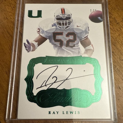 2017 Panini Flawless Collegiate Ray Lewis Auto 1/5 | eBay