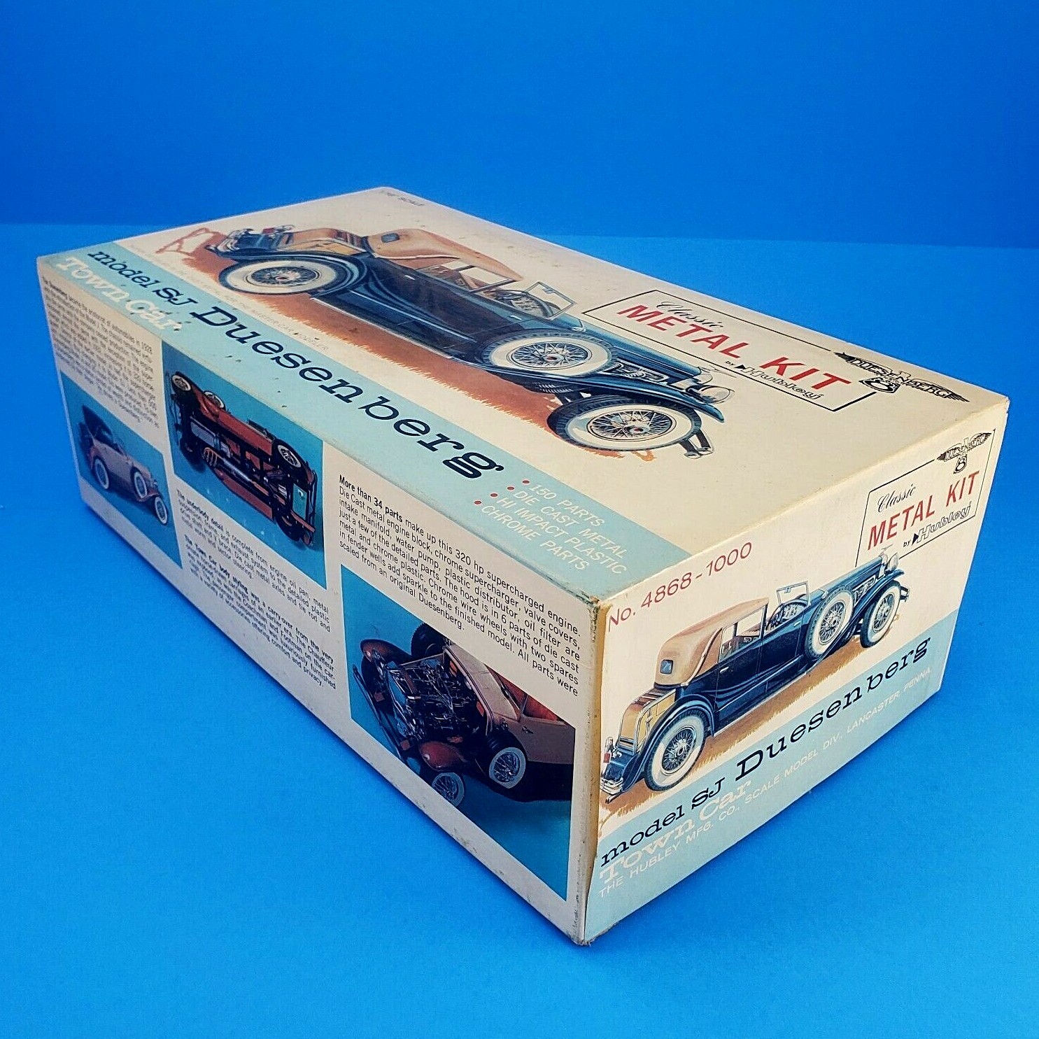 Vintage HUBLEY SJ Duesenberg Classic Metal Model Kit No. 4864 1/18 ...