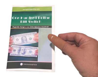 ONE HUNDRED DOLLAR BILL SWITCH $1 to $100. Money Reality Thumb Tip ...