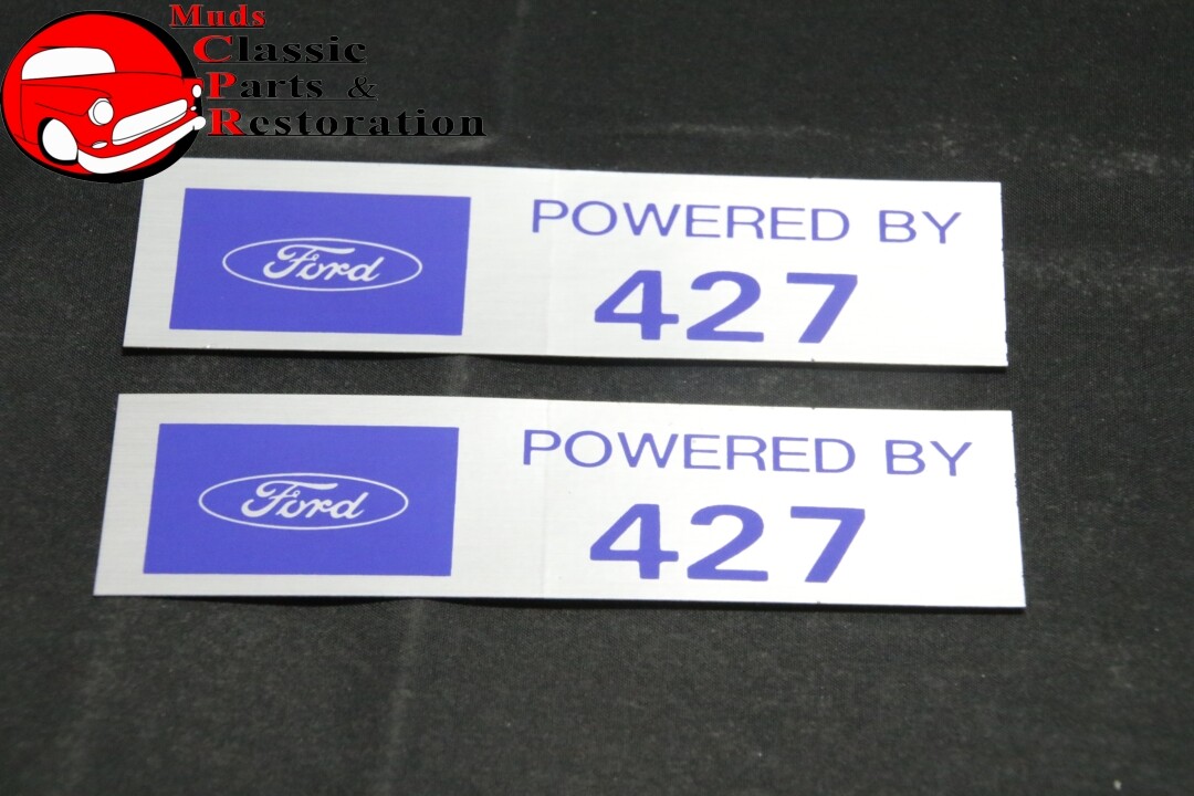 Ford "Powered By Ford 427" Valve Cover Decals Aftermarket w/Ford ...
