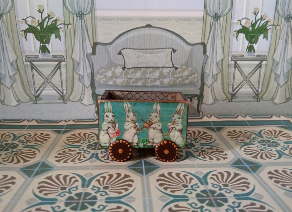 Doll Toy Puppet Trolley Cart Dollhouse Miniature Scale 1:12 Handmade | eBay