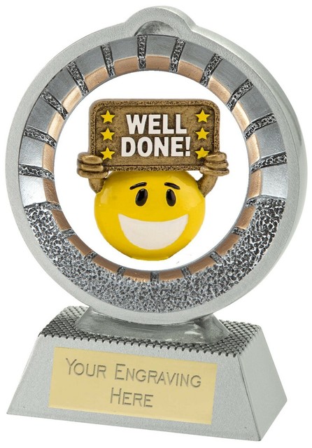 Well Done Emoji Smiley Face Comical Resin Trophy Award Engraving A1640 ...