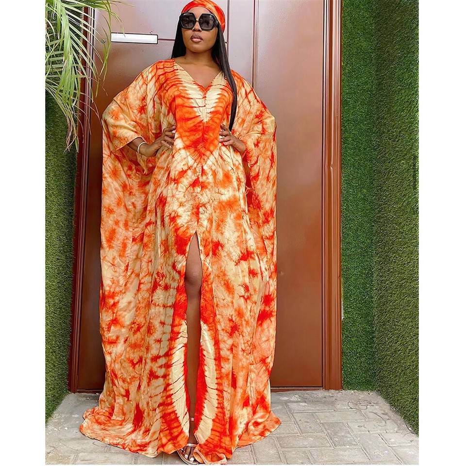 Hijab African Women Long Dress Dashiki Printed Kaftan Loose Robe ...