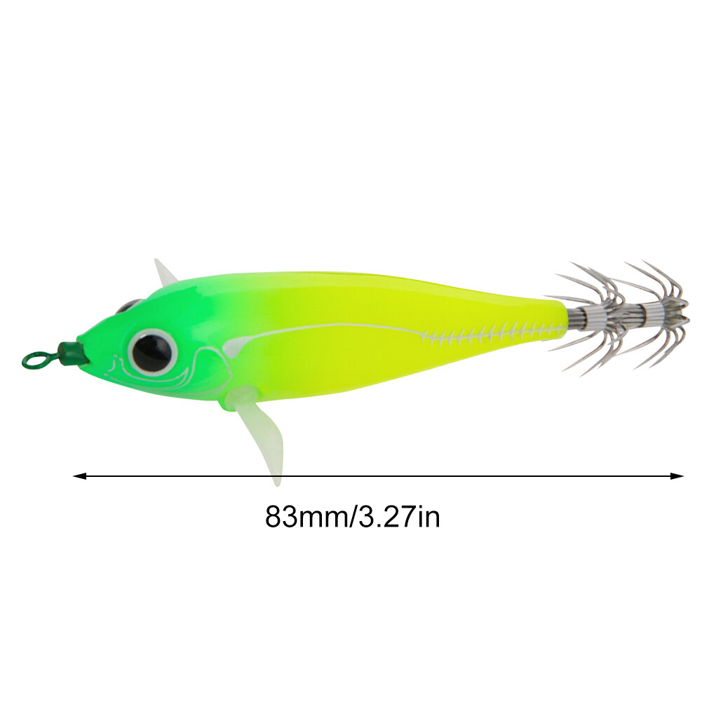 83mm Luminous Squid Lure Octopus Bait Realistic for Saltwater ...