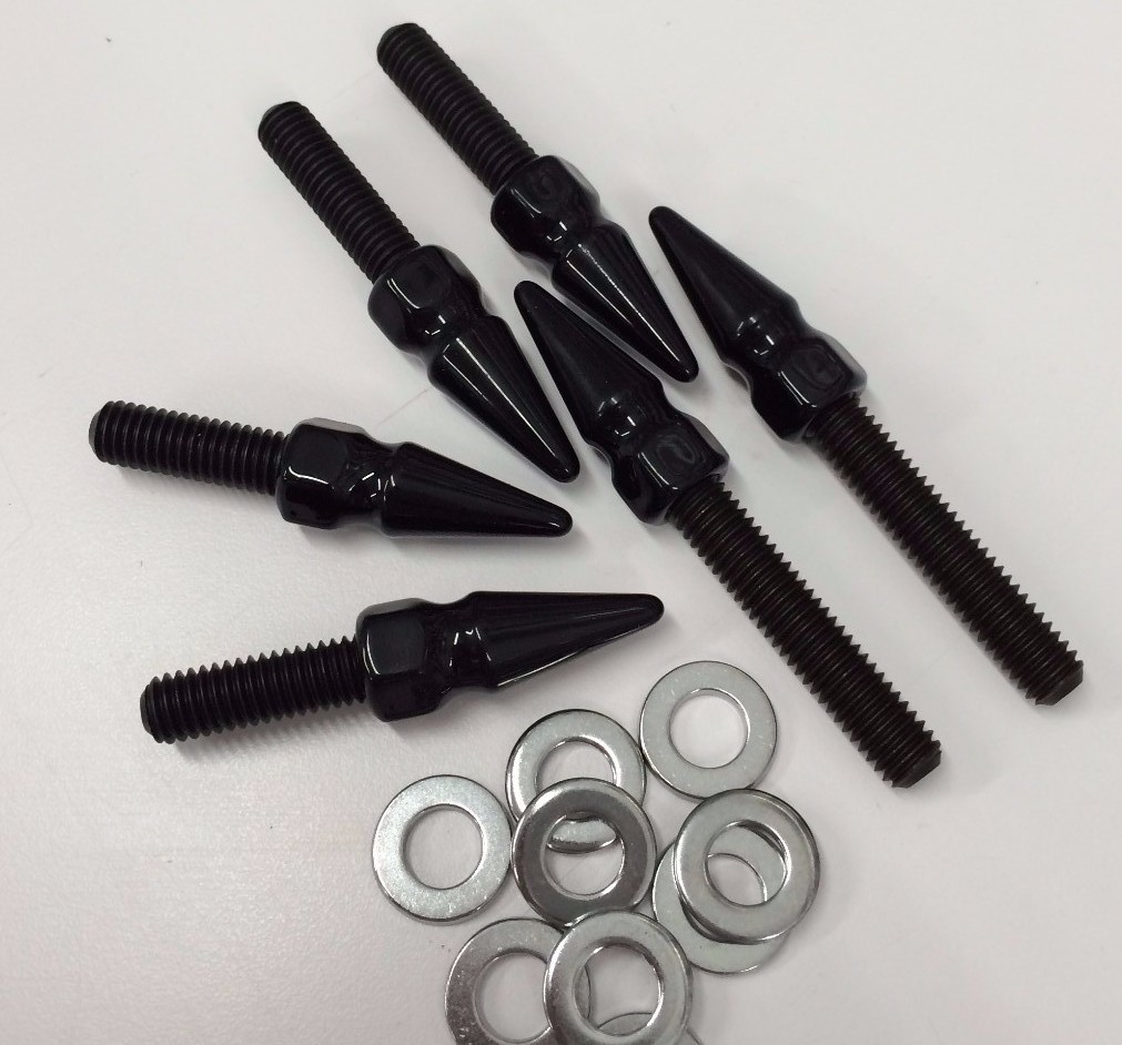 Harley Softail FLS SLIM BLACK SPIKE Rear Fender Strut Bolts 2012 - 2017 ...